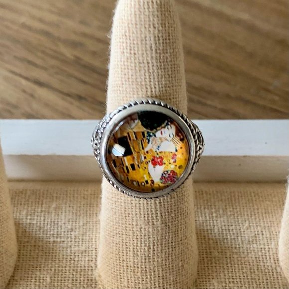 Ring | Jewelry | Silver Cabochon Gustav Klimt The Kiss Ring New | Poshmark